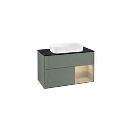Villeroy & Boch V&B Waschtischunterschrank Wandbeleuchtung Finion 100, Pl bla m, Reg re Oa ven, Oli. m Lac ; Villeroy & Boch (G252PCGM)