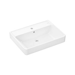 Hansgrohe Waschtisch Xanuia Q 650x480mm, mit Hahnloch/&Uuml;berlauf, wei&szlig; (60134450)