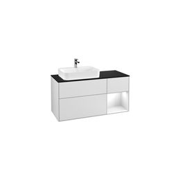 Villeroy & Boch V&B Waschtischunterschrank Wandbeleuchtung Finion 120cm, Pl b m, Rg r g wh. Lac, wh. m Lac ; Villeroy & Boch (G402GFMT)
