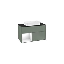Villeroy & Boch V&B Waschtischunterschrank Wandbeleuchtung Finion 100, Pl b m, Rg l g wh. Lac, Oli. m Lac ; Villeroy & Boch (G242GFGM)