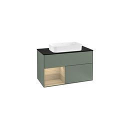 Villeroy & Boch V&B Waschtischunterschrank Abdeckplatte bla m Finion 100x60,3cm, Reg li Oa ven, Oli. m Lac ; Villeroy & Boch (F242PCGM)