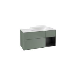 Villeroy & Boch V&B Waschtischunterschrank Finion 120cm, Pl w m, Reg bla m Lac, Oli. m Lac ; Villeroy & Boch (FA71PDGM)