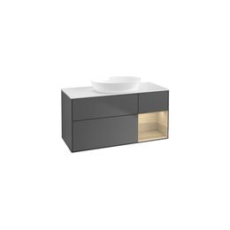 Villeroy & Boch V&B Waschtischunterschrank Finion 120cm, Pl wh. m, Reg Oa ven, Anthrac. m ; Villeroy & Boch (FA71PCGK)