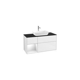 Villeroy & Boch V&B Waschtischunterschrank Finion 120cm, Pl b m, Rg g wh. Lac, glo wh. Lac ; Villeroy & Boch (F822GFGF)
