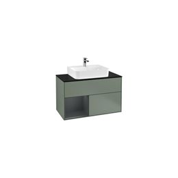 Villeroy & Boch V&B Waschtischunterschrank Wandbeleuchtung Finion 100, Pl b m, Rg l md b m Lac, Oli. m Lac ; Villeroy & Boch (G112HGGM)