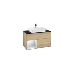 Villeroy & Boch V&B Waschtischunterschrank Wandbeleuchtung Finion 100, Pl bla m, Reg li wh. m Lac, Oa ven ; Villeroy & Boch (G362MTPC)