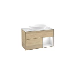 Villeroy & Boch V&B Waschtischunterschrank Finion 100, Pl wh. m, Reg glo wh. Lac, Oa ven ; Villeroy & Boch (FA21GFPC)