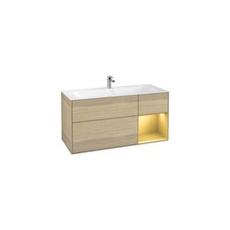 Villeroy & Boch V&B Waschtischunterschrank Wandbeleuchtung Finion 119,6x59,1cm, Reg re gol m, Oak Veneer ; Villeroy & Boch (G070HFPC)