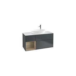 Villeroy & Boch V&B Waschtischunterschrank Finion 120cm, Pl w m, Reg Oa ven, md bl. m Lac ; Villeroy & Boch (F941PCHG)