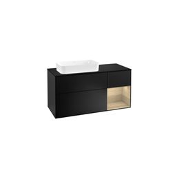 Villeroy & Boch V&B Waschtischunterschrank Wandbeleuchtung Finion 120cm, Pl b m, Reg re Oa ven, bla m Lac ; Villeroy & Boch (G282PCPD)