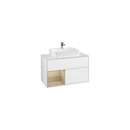 Villeroy & Boch V&B Waschtischunterschrank Wandbeleuchtung Finion 100, Pl w m, Reg li Oa ven, glo wh. Lac ; Villeroy & Boch (G111PCGF)