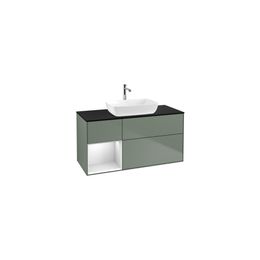 Villeroy & Boch V&B Waschtischunterschrank Finion 120cm, Pl b m, Reg wh. m Lac, Oli. m Lac ; Villeroy & Boch (F822MTGM)