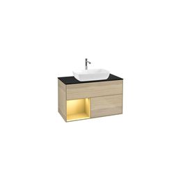 Villeroy & Boch V&B Waschtischunterschrank Finion 100, Pl bla m, Reg gol m Lac, Oa ven ; Villeroy & Boch (F772HFPC)
