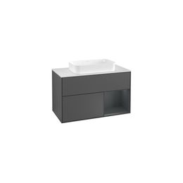 Villeroy & Boch V&B Waschtischunterschrank Wandbeleuchtung Finion 100, Pl w m, Rg r md b m Lac, Anthrac. m ; Villeroy & Boch (G251HGGK)