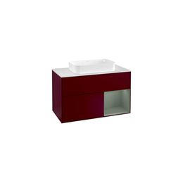 Villeroy & Boch V&B Waschtischunterschrank Wandbeleuchtung Finion 100, Pl wh. m, Reg re Oli. m Lac, Peo m ; Villeroy & Boch (G251GMHB)