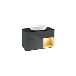Villeroy & Boch V&B Waschtischunterschrank Finion 100, Pl b m, Reg gol m Lac, md bl. m Lac ; Villeroy & Boch (FA22HFHG)