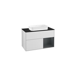 Villeroy & Boch V&B Waschtischunterschrank Abdeckplatte bla m Finion 100x60,3cm, Rg r md bl. m Lac, wh. m Lac ; Villeroy & Boch (F252HGMT)