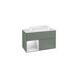 Villeroy & Boch V&B Waschtischunterschrank Wandbeleuchtung Finion 100, Pl w m, Rg li wh. m Lac, Oli. m Lac ; Villeroy & Boch (G241MTGM)