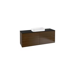 Villeroy & Boch V&B Waschtischunterschrank Finion 160x60,3cm, Abd.-Pl. bla m, wal veneer ; Villeroy & Boch (F32200GN)