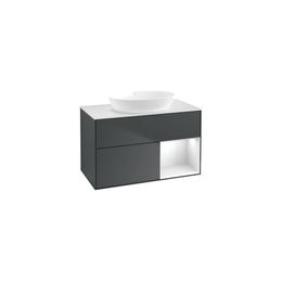 Villeroy & Boch V&B Waschtischunterschrank Finion 100, Pl w m, Rg g wh. Lac, md bl. m Lac ; Villeroy & Boch (FA21GFHG)