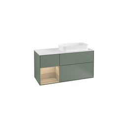 Villeroy & Boch V&B Waschtischunterschrank Wandbeleuchtung Finion 120cm, Pl w m, Reg li Oa ven, Oli. m Lac ; Villeroy & Boch (G271PCGM)