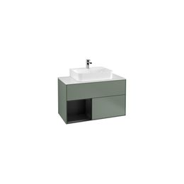 Villeroy & Boch V&B Waschtischunterschrank Wandbeleuchtung Finion 100, Pl w m, Rg li bla m Lac, Oli. m Lac ; Villeroy & Boch (G111PDGM)