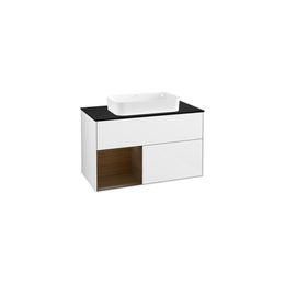 Villeroy & Boch V&B Waschtischunterschrank Abdeckplatte bla m Finion 100x60,3cm, Reg li wal ven, glo wh. Lac ; Villeroy & Boch (F242GNGF)