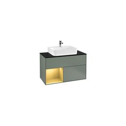 Villeroy & Boch V&B Waschtischunterschrank Wandbeleuchtung Finion 100, Pl bla m, Reg li gol m, Oli. m Lac ; Villeroy & Boch (G112HFGM)