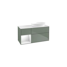 Villeroy & Boch V&B Waschtischunterschrank Finion 120cm, Pl w m, Rg g wh. Lac, Oli. m Lac ; Villeroy & Boch (FA41GFGM)