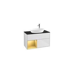 Villeroy & Boch V&B Waschtischunterschrank Finion 100, Pl bla m, Reg gol m Lac, wh. m Lac ; Villeroy & Boch (F892HFMT)