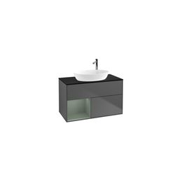 Villeroy & Boch V&B Waschtischunterschrank Finion 100, Pl b m, Reg Oli. m Lac, Anthrac. m ; Villeroy & Boch (F892GMGK)