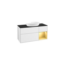 Villeroy & Boch V&B Waschtischunterschrank Finion 120cm, Pl b m, Rg gol m Lac, glo wh. Lac ; Villeroy & Boch (FA72HFGF)