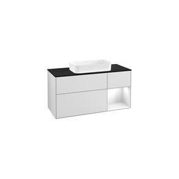 Villeroy & Boch V&B Waschtischunterschrank Wandbeleuchtung Finion 120cm, Pl b m, Rg r g wh. Lac, wh. m Lac ; Villeroy & Boch (G302GFMT)