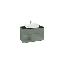Villeroy & Boch V&B Waschtischunterschrank Wandbeleuchtung Finion 100, Pl b m, Rg l Oli. m Lac, Oli. m Lac ; Villeroy & Boch (G362GMGM)