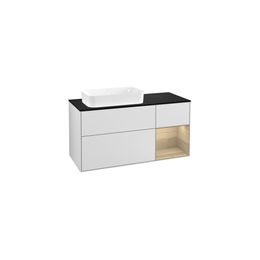 Villeroy & Boch V&B Waschtischunterschrank Wandbeleuchtung Finion 120cm, Pl b m, Reg re Oa ven, wh. m Lac ; Villeroy & Boch (G282PCMT)