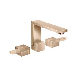 Hansgrohe 3-Loch-Waschtischarmatur 130 Axor Edge Ausl. 173mm, Diamantschl., pol. red gold (46051300)