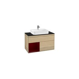 Villeroy & Boch V&B Waschtischunterschrank Wandbeleuchtung Finion 100, Abd.-Pl. bla m, Reg li Peo, Oa ven ; Villeroy & Boch (G362HBPC)
