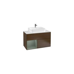 Villeroy & Boch V&B Waschtischunterschrank Wandbeleuchtung Finion 100, Pl w m, Reg li Oli. m Lac, wal ven ; Villeroy & Boch (G111GMGN)