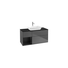 Villeroy & Boch V&B Waschtischunterschrank Finion 120cm, Pl b m, Reg bla m Lac, Anthrac. m ; Villeroy & Boch (F822PDGK)