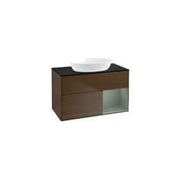 Villeroy & Boch V&B Waschtischunterschrank Finion 100, Pl bla m, Reg Oli. m Lac, wal ven ; Villeroy & Boch (FA22GMGN)