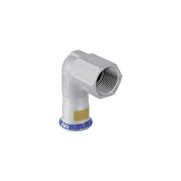 Geberit Gas-&Uuml;bergangswinkel Mapress d 18xRp 1/2, 90G, m IG, Edelstahl (34145)
