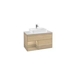 Villeroy & Boch V&B Waschtischunterschrank Wandbeleuchtung Finion 100, Pl wh. m, Reg li Oa ven, Oa ven ; Villeroy & Boch (G361PCPC)