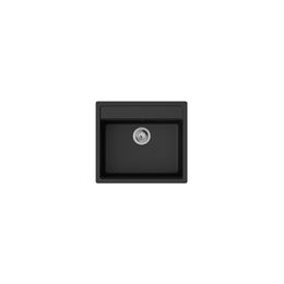 Hansgrohe Einbausp&uuml;le S52 S520-F510 550x490mm, 1 Hauptbecken, graphitschwarz (43359170)
