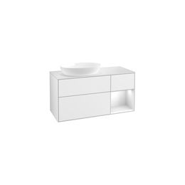 Villeroy & Boch V&B Waschtischunterschrank Finion 120cm, Pl w m, Rg g wh. Lac, glo wh. Lac ; Villeroy & Boch (FA51GFGF)