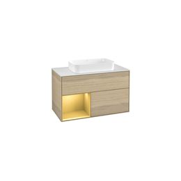 Villeroy & Boch V&B Waschtischunterschrank Wandbeleuchtung Finion 100, Pl wh. m, Reg li gol m, Oa ven ; Villeroy & Boch (G241HFPC)