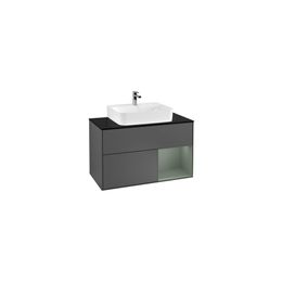 Villeroy & Boch V&B Waschtischunterschrank Wandbeleuchtung Finion 100, Pl b m, Rg r Oli. m Lac, Anthrac. m ; Villeroy & Boch (G122GMGK)