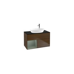 Villeroy & Boch V&B Waschtischunterschrank Finion 100, Pl bla m, Reg Oli. m Lac, wal ven ; Villeroy & Boch (F892GMGN)