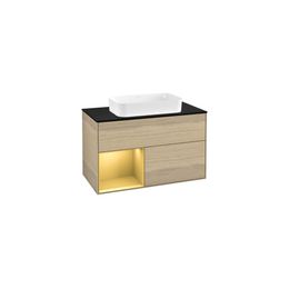 Villeroy & Boch V&B Waschtischunterschrank Wandbeleuchtung Finion 100, Pl bla m, Reg li gol m, Oa ven ; Villeroy & Boch (G242HFPC)