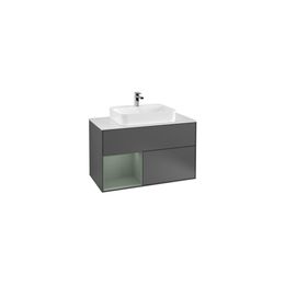 Villeroy & Boch V&B Waschtischunterschrank Wandbeleuchtung Finion 100, Pl w m, Rg l Oli. m Lac, Anthrac. m ; Villeroy & Boch (G361GMGK)