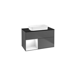 Villeroy & Boch V&B Waschtischunterschrank Finion 100x60,3 cm, Rg l g wh. Lac, Anthrac. m ; Villeroy & Boch (F652GFGK)